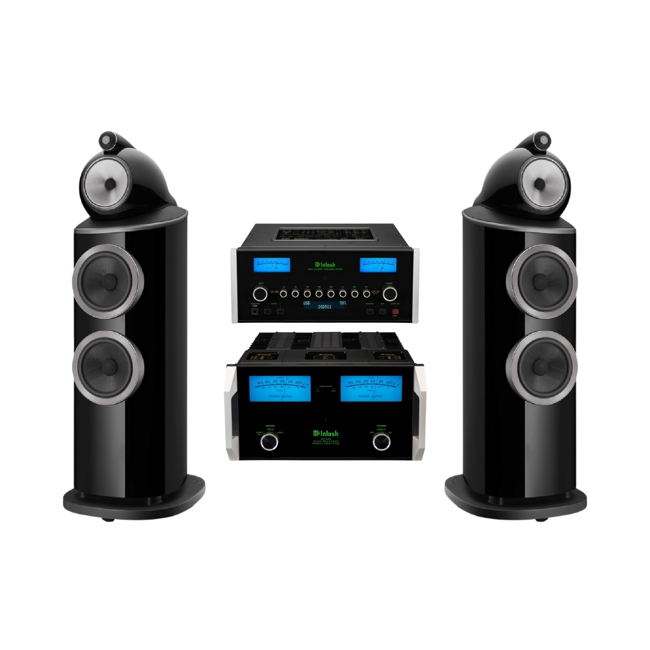 Kit Bowers & Wilkins 802 D4 con McIntosh C55 y MC462